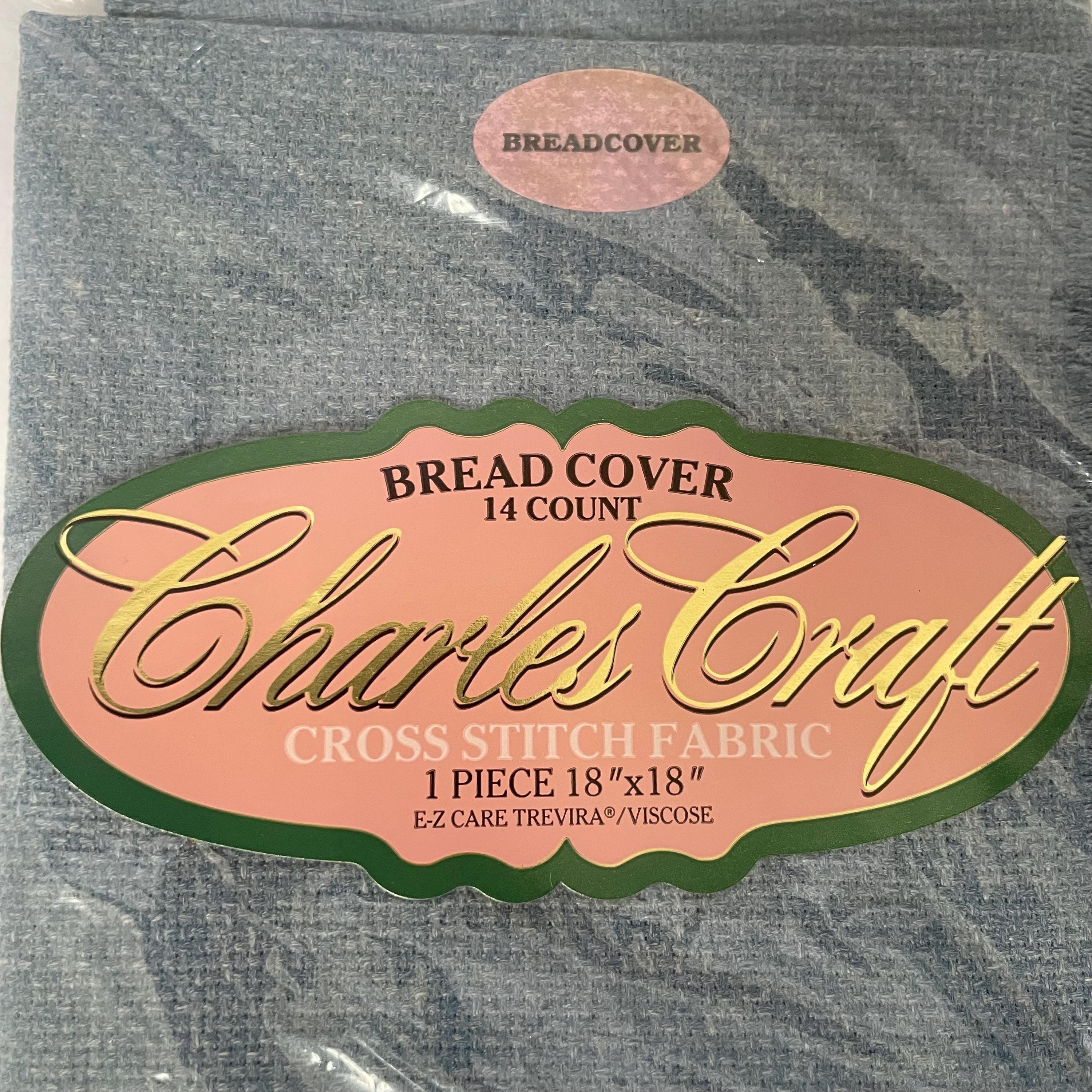 Charles Craft Bread Cover 14 Count Blue Cross Stitch Fabric Viscose 18 ...