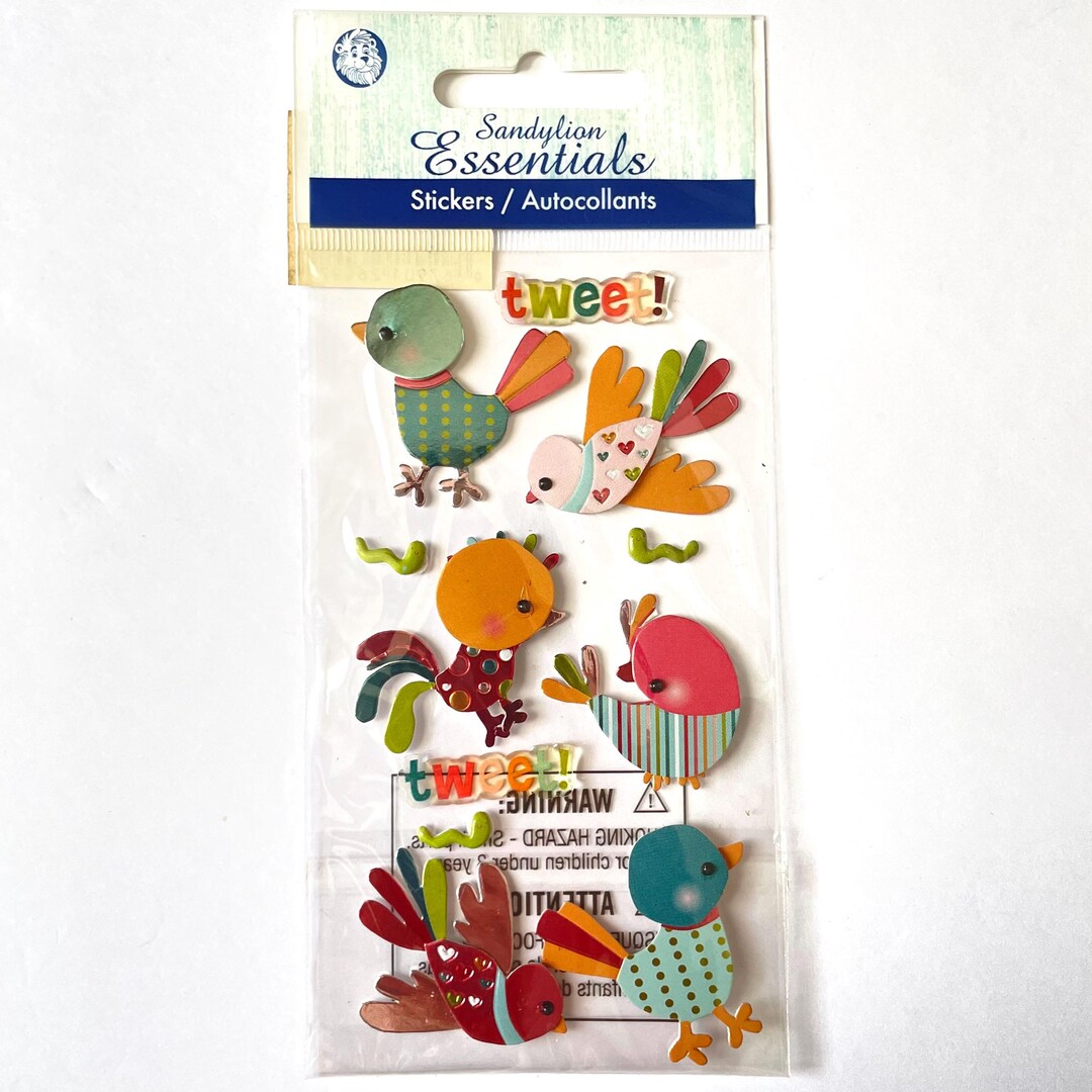 Sandylion Essentials Tweet Tweet Bird Dimensional Stickers Colorful ...