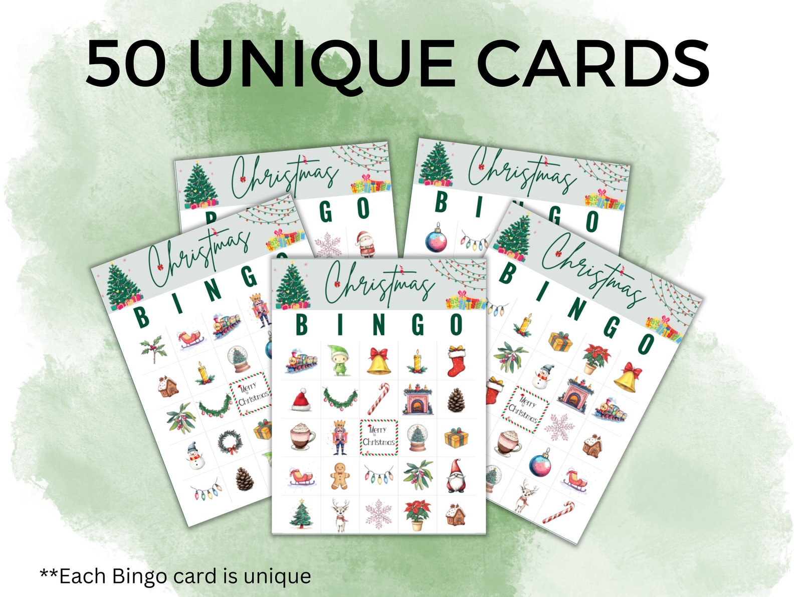 Christmas Bingo Game | Holiday Party Game | Christmas Party Activities ...