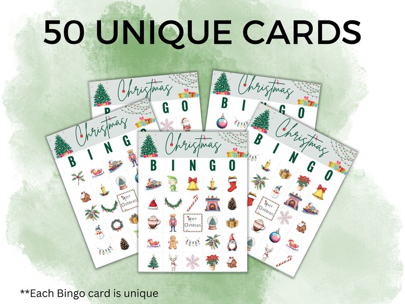 Christmas Bingo Game | Holiday Party Game | Christmas Party Activities ...