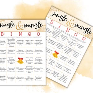 Christmas Jingle and Mingle Bingo Game – Printable Holiday Party ...