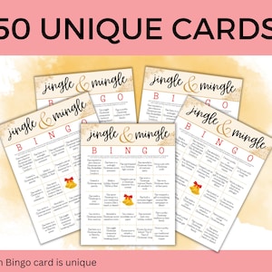 Christmas Jingle and Mingle Bingo Game – Printable Holiday Party ...