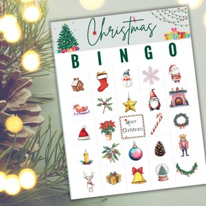 Christmas Bingo Game | Holiday Party Game | Christmas Party Activities ...