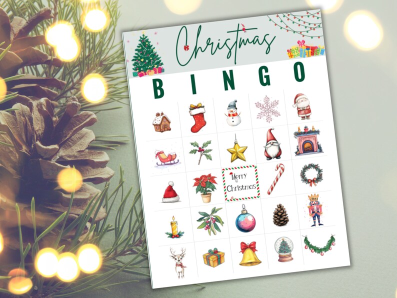 Christmas Bingo Game | Holiday Party Game | Christmas Party Activities ...