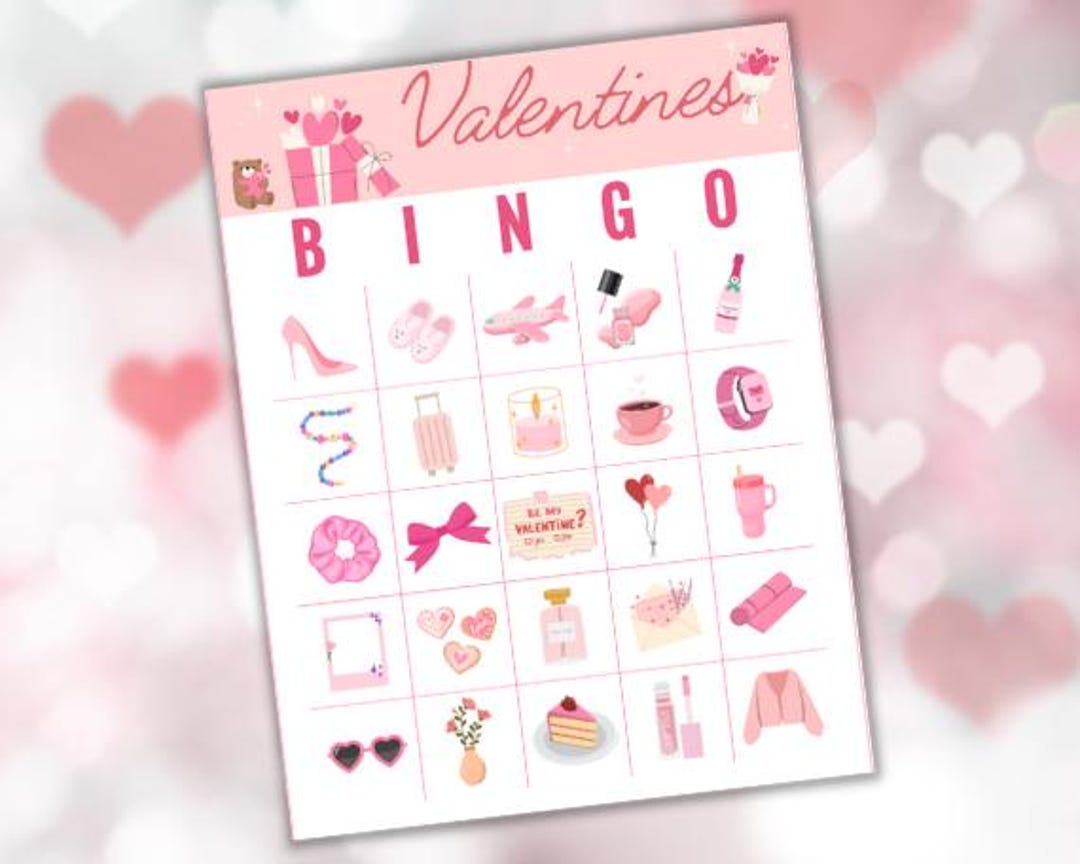 Printable Valentine's Day Bingo Game – Fun Activity for Kids & Adults ...