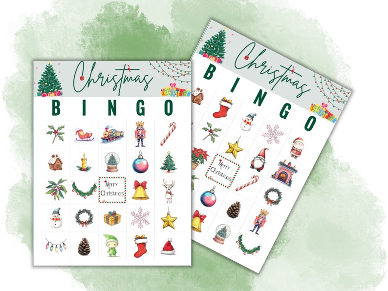 Christmas Bingo Game | Holiday Party Game | Christmas Party Activities ...