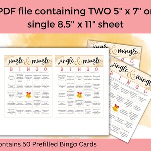 Christmas Jingle and Mingle Bingo Game – Printable Holiday Party ...