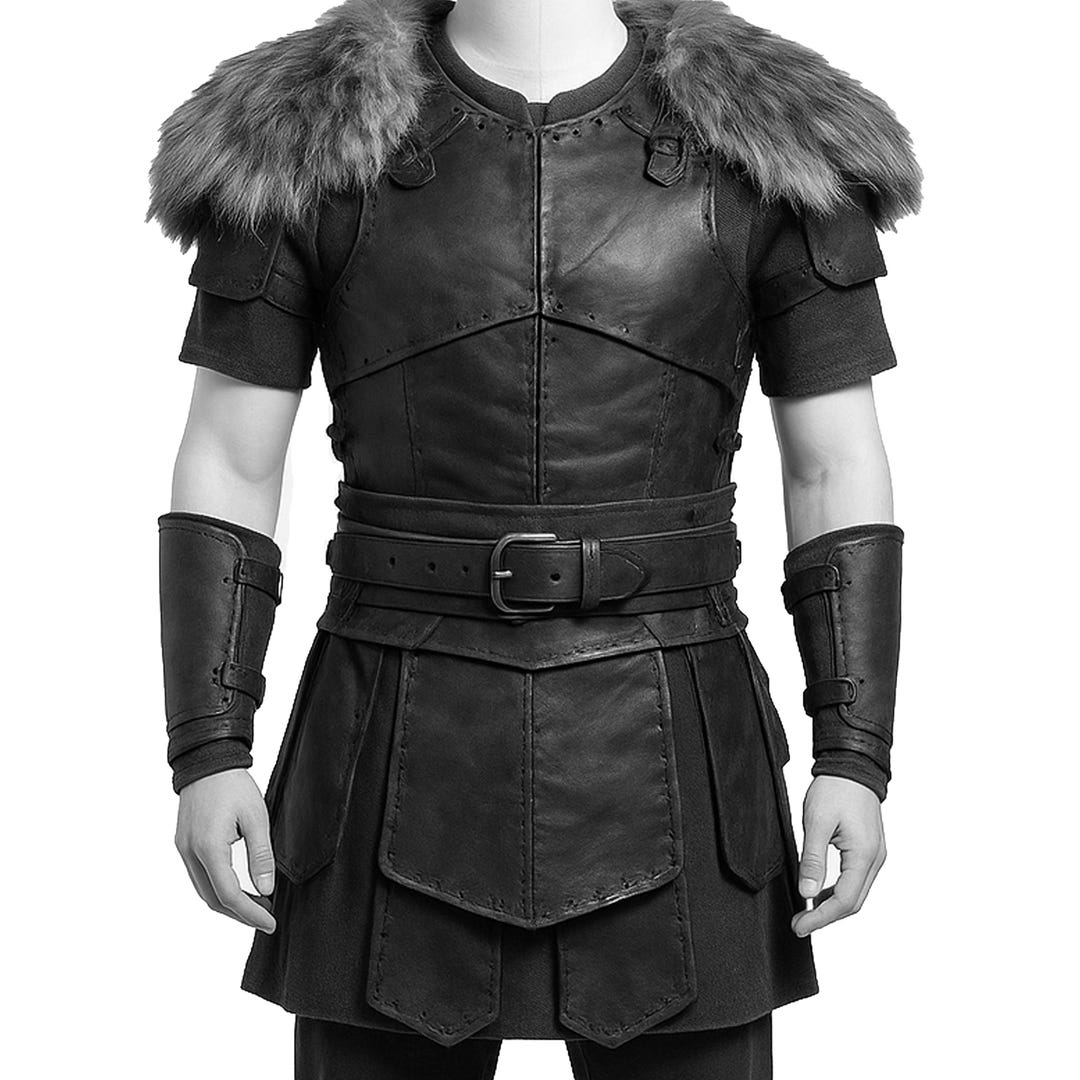 Medieval Leather Armor Set | Custom Handmade Warrior Costume for LARP ...