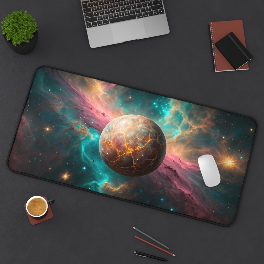 Galaxy Star Desk Mat, Space Mouse Pad, Celestial Office Accessories ...