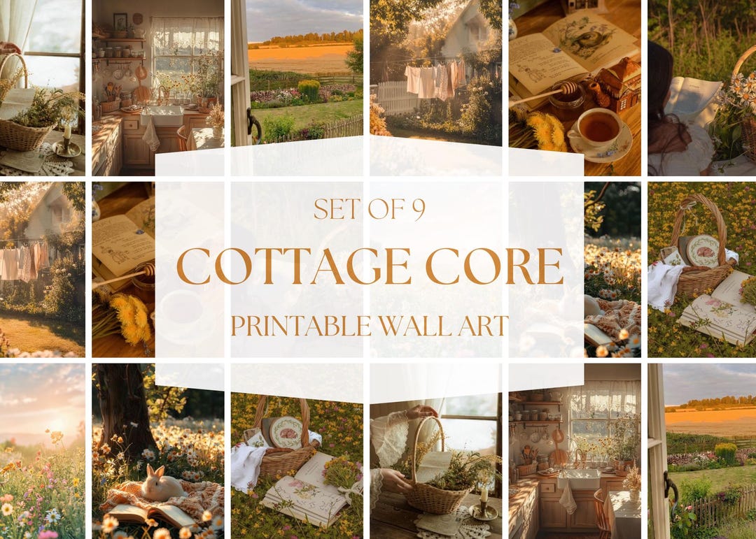 Cottagecore Aesthetic Poster Set | Aesthetic Home Decor | Printable ...