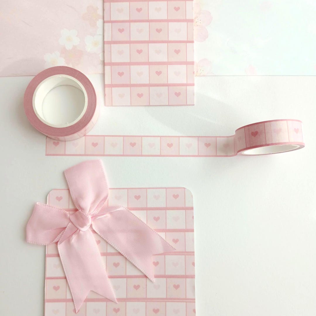 Pink Hearts Pastel Washi Tape: Scrapbooking, Paper Crafting ...