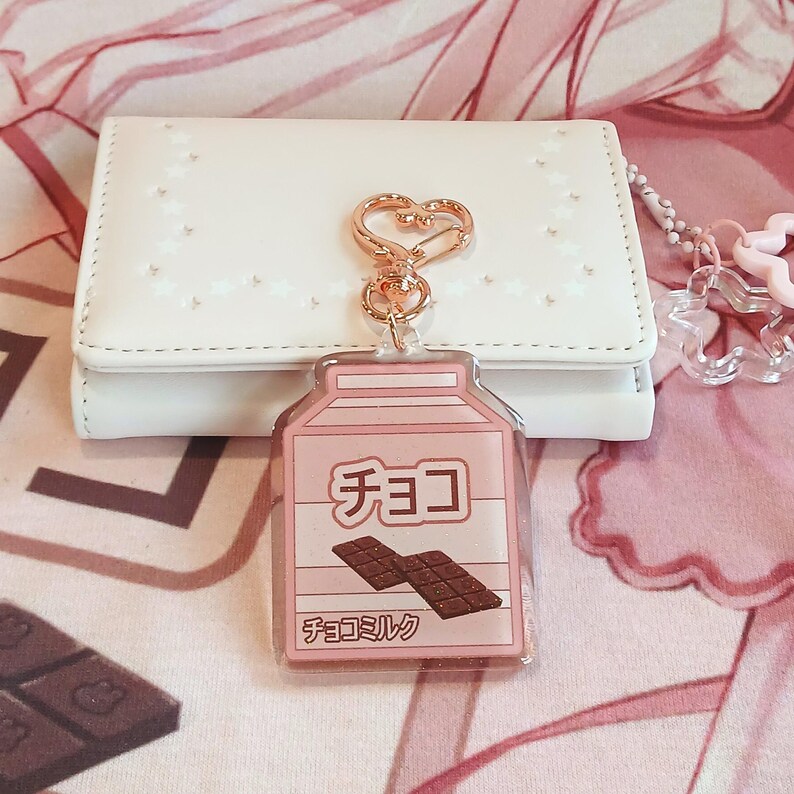 2.5" Japanese Chocolate Milk Carton Keychain | Double-sided Acrylic Bag ...