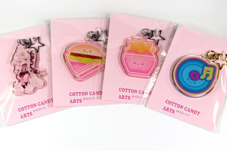 Kawaii Sparkle Keychain: Cutie Buns - Etsy