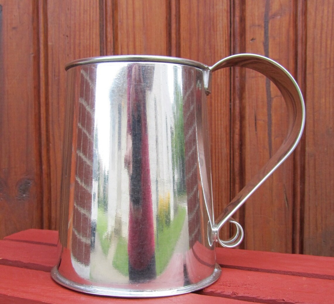 18th Century Tin Tankard Natural Tin Finish Tin Cup - Etsy