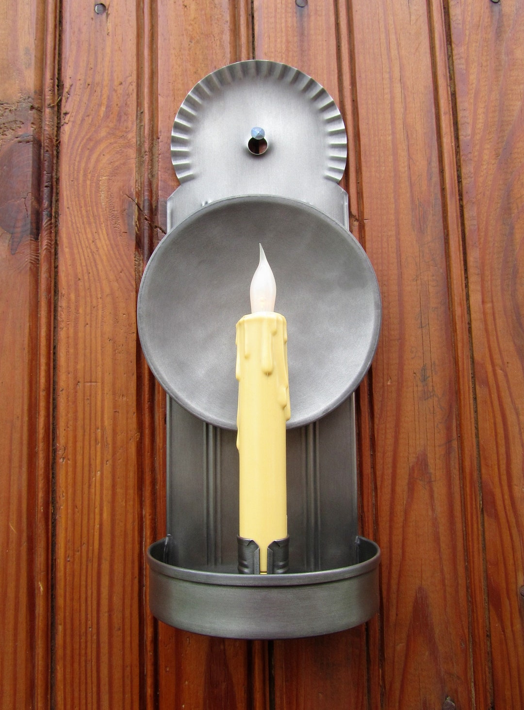 The Sturbridge Sconce - Antique Tin Finish - Tin Sconce - Lighting ...
