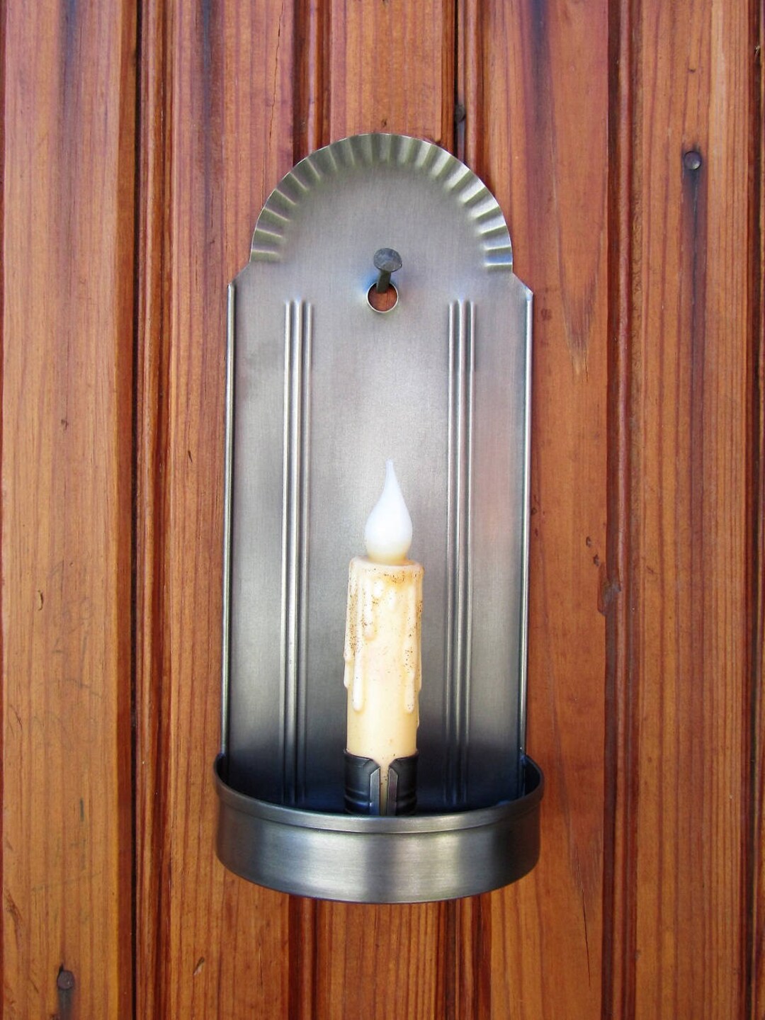 The Virginia Sconce - Antique Tin Finish - Tin Sconce - Lighting ...