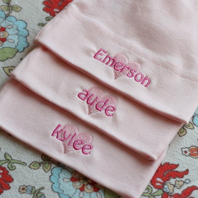 Triplet Baby Hats Personalized Embroidery on American - Etsy