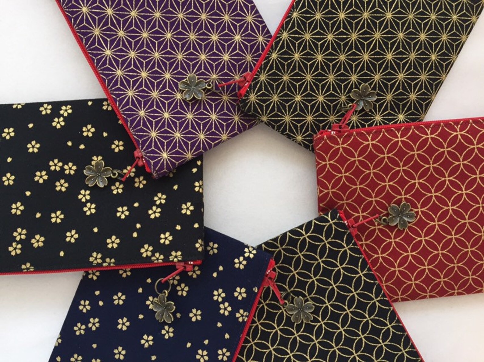 Japanese Traditional Geometric Patterned Zipper Pouch / Pencil - Etsy