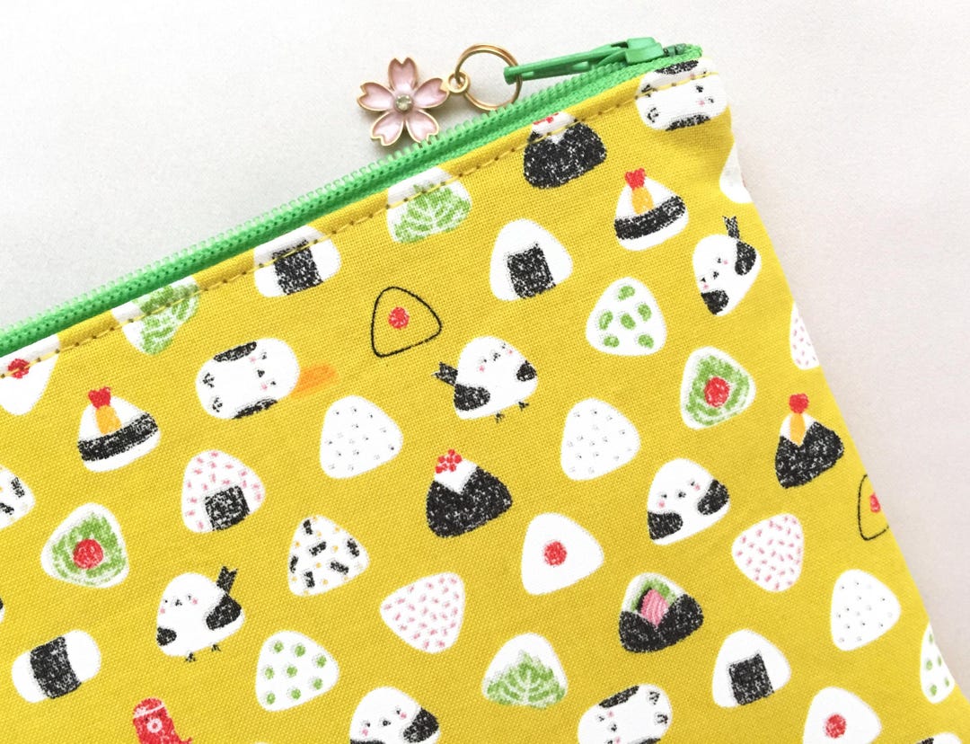 Onigiri & Shimaenaga Zipper Pouch / Coin Purse or Pencil Case - the ...