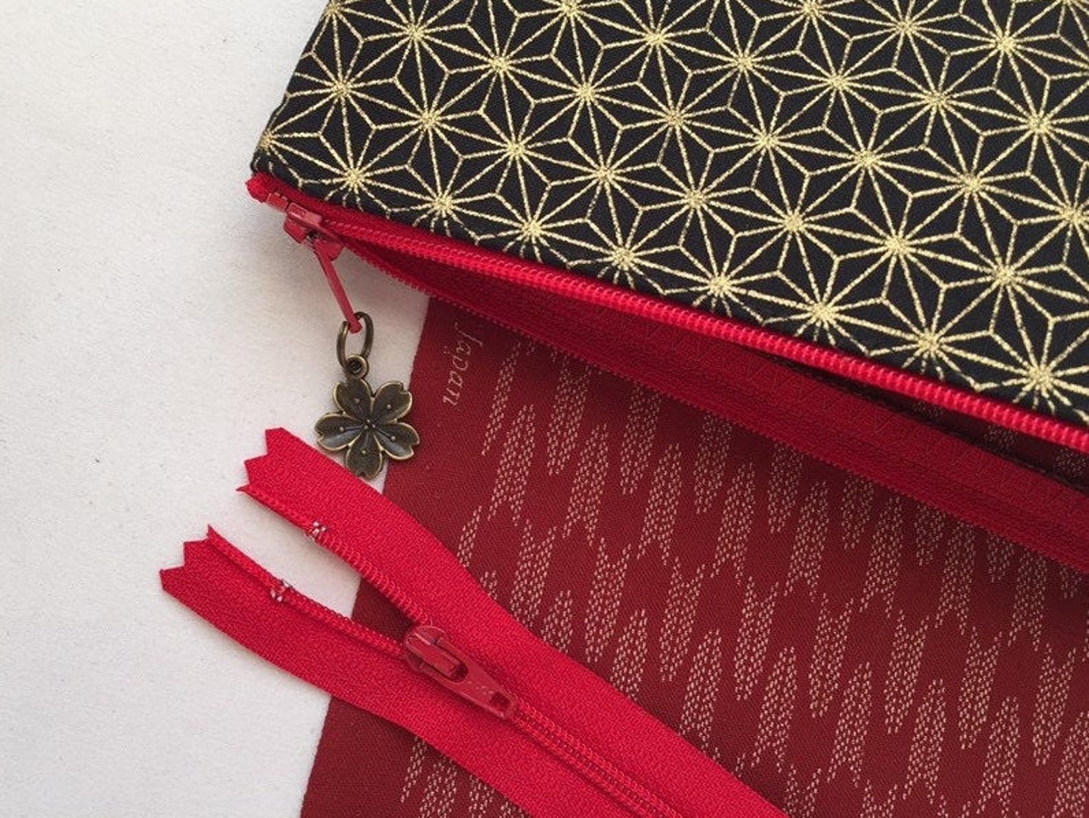 Japanese Traditional Geometric Patterned Zipper Pouch / Pencil - Etsy