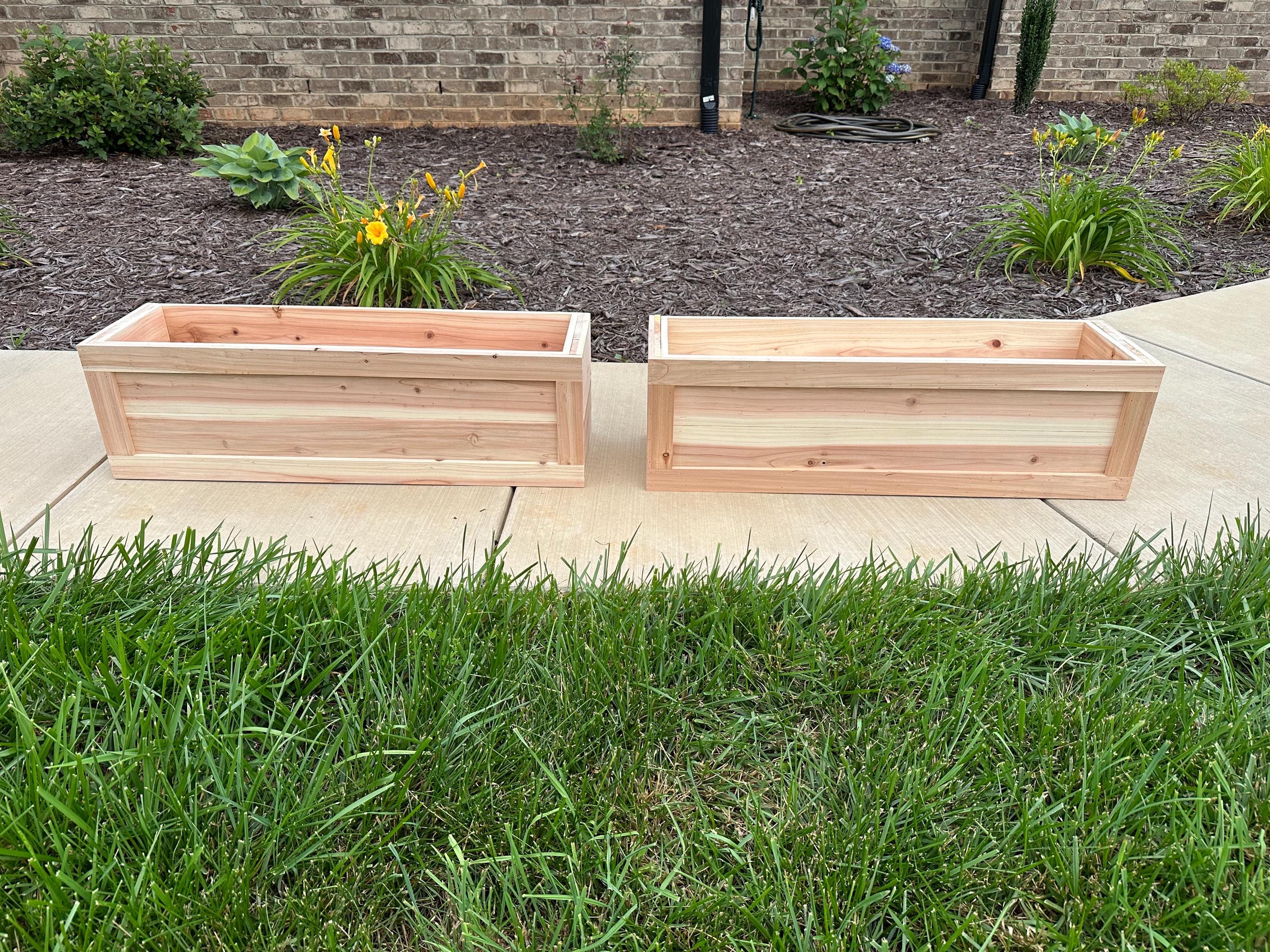 Large Modern Cedar Window Planter Box: Handcrafted Flower Box - Etsy