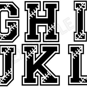 Baseball Letters With Stitches - Etsy