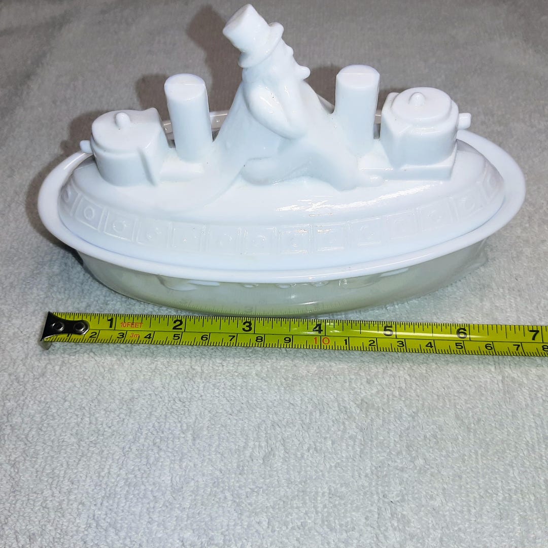 Antique Milk Glass Uncle Sam Battleship Dish Circa 1880 - Etsy