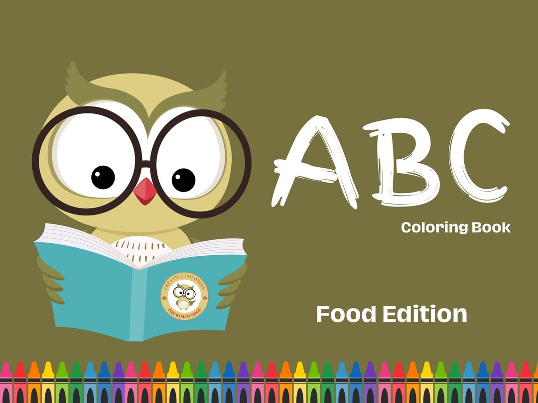 Alphabet Coloring Pages-food Edition, Preschool Printable Activity, ABC ...