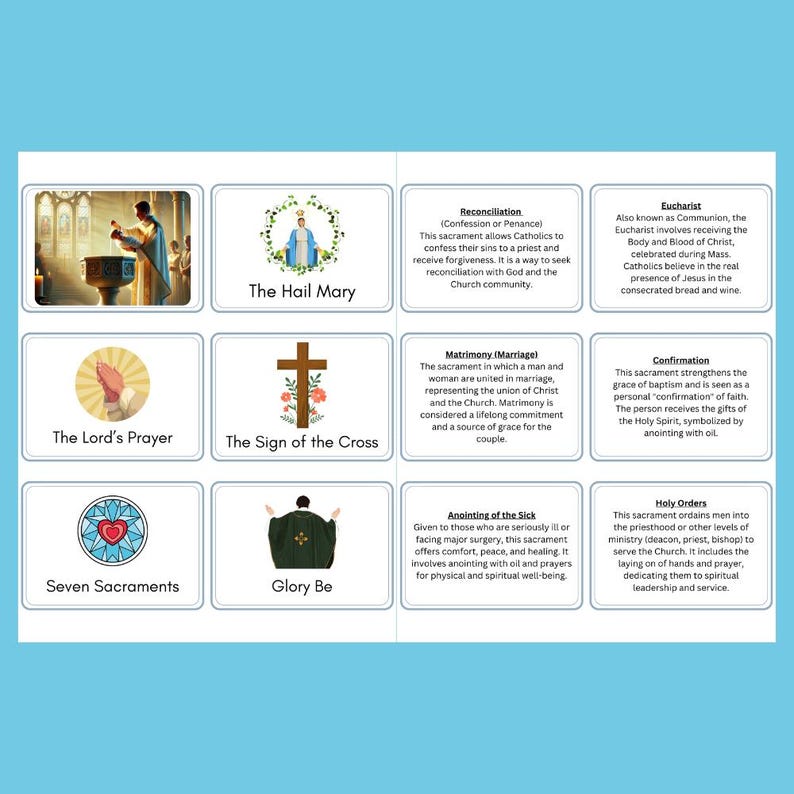 Seven Sacraments Study Guide | Sunday School Lesson | Coloring Pages ...