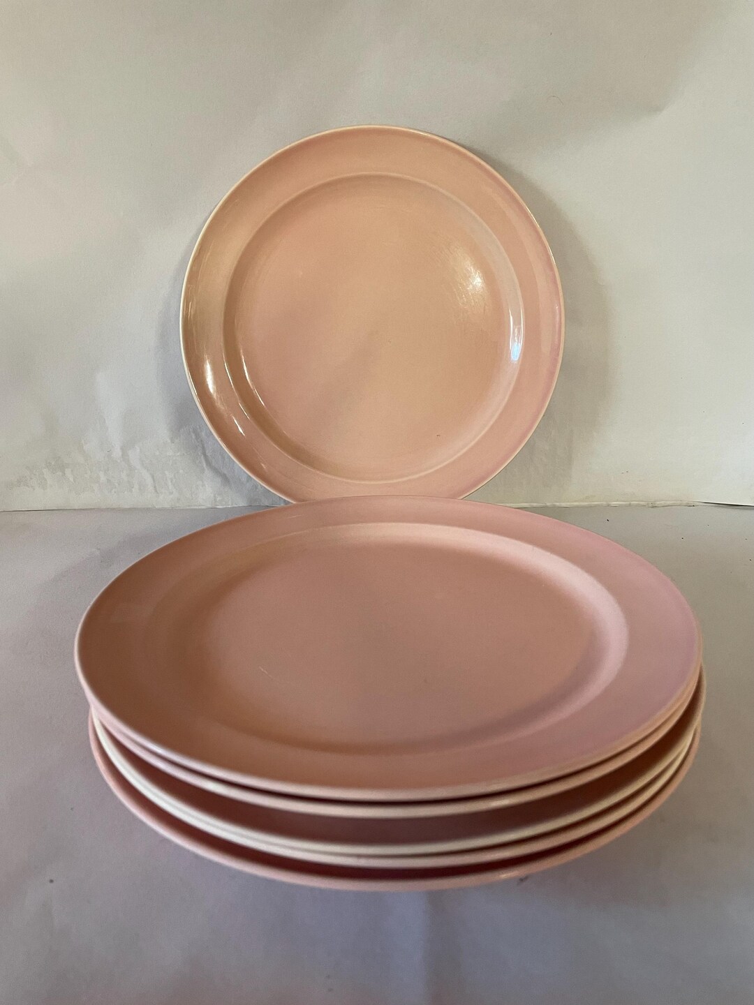 Vintage Luray Pastel Pink Dinner Plates Set of 6. - Etsy
