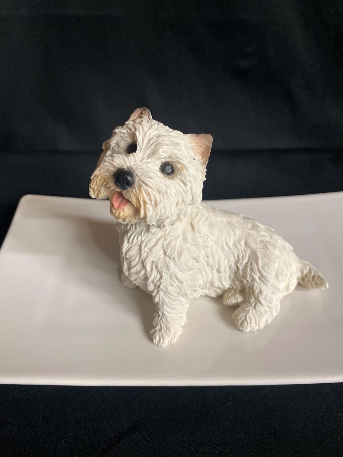 VTG Castagna White West Highland Terrier Sitting Dog Figurine. Italy ...