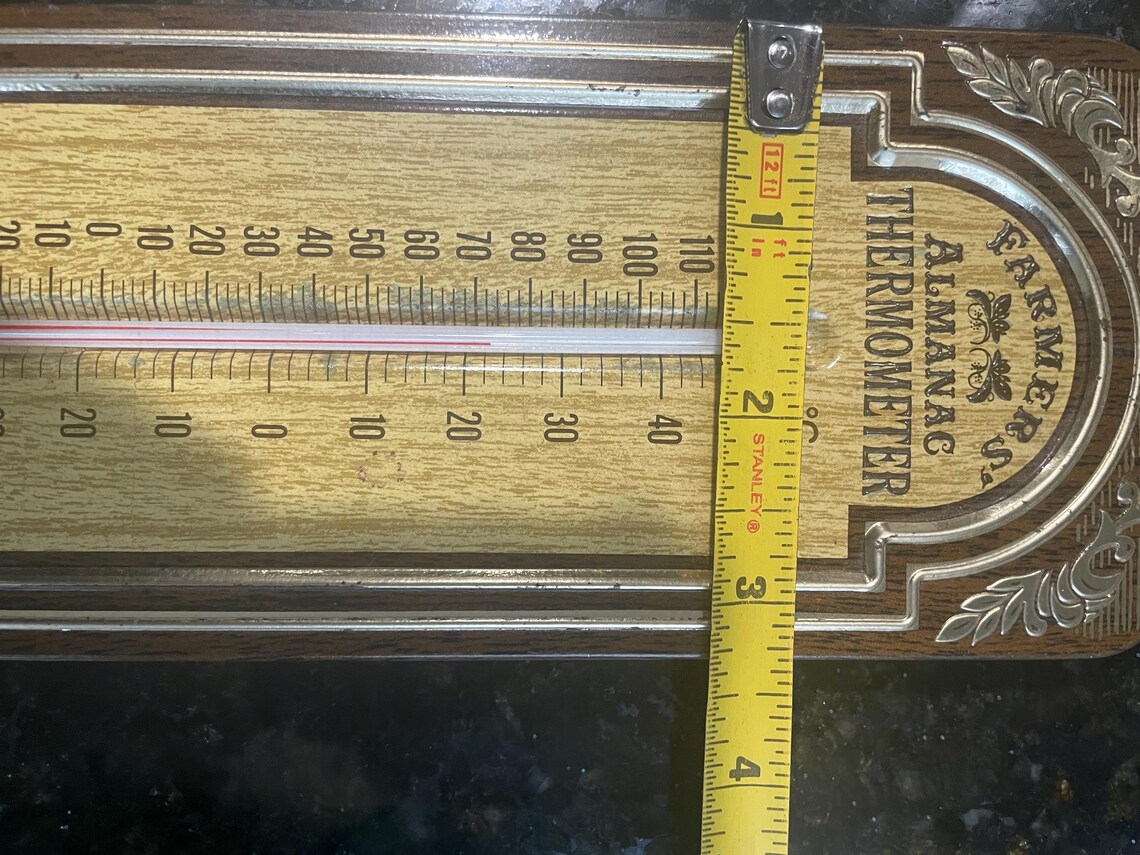 Vintage Farmers Almanac Thermometer, Tin Advertising Rooster, Avon 9 ...