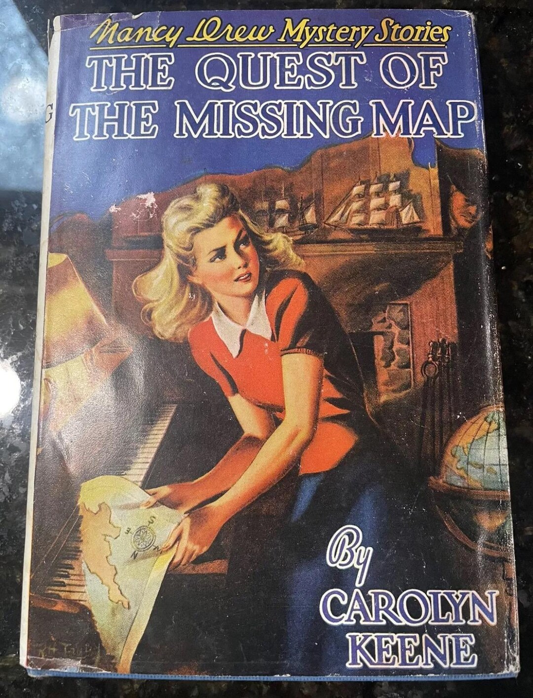 NANCY DREW the Quest of the Missing Map #19 W/dust Jacket Carolyn Keene ...