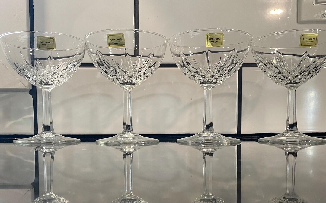 Luminarc Verrerie D'arques France Clear Champagne Sherbet Glasses, Set ...