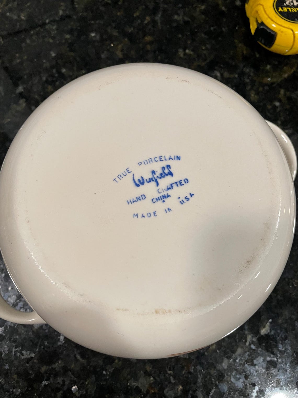 Vintage MCM Winfield Wear China Dragon Flower Casserole Serving Dish ...