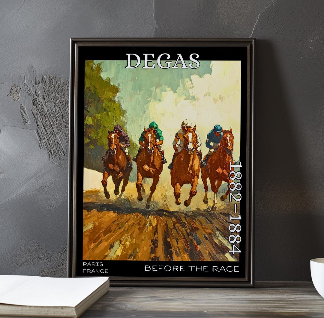 Before the Race 1882–1884 – Edgar Degas Print / Poster – Horse Racing ...