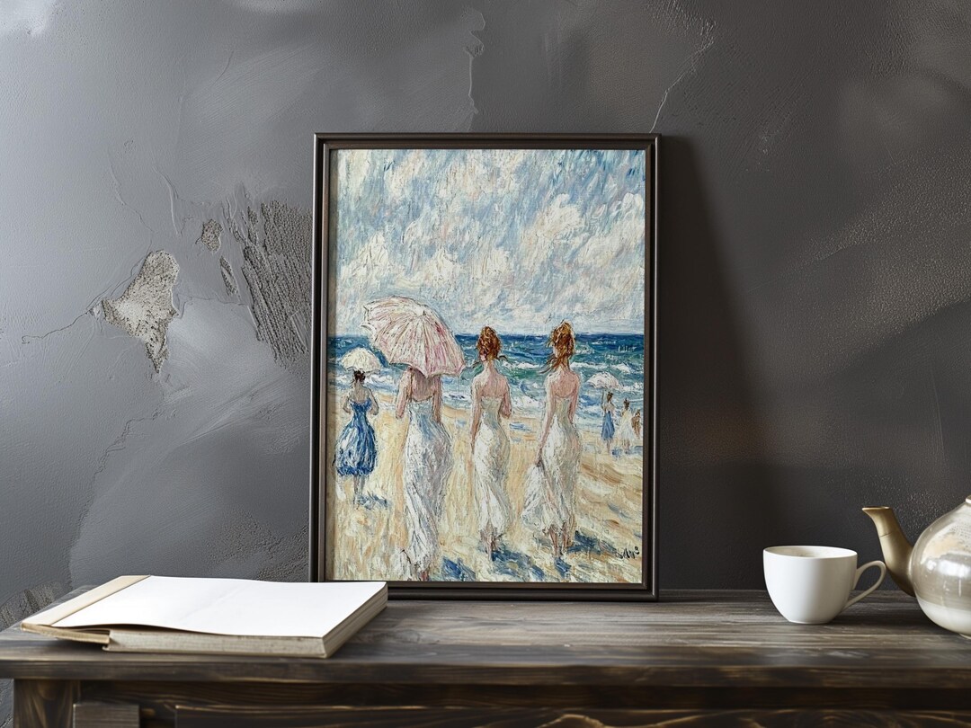 Eugene Boudin Inspired Impressionist Art Poster - Vintage Seaside ...