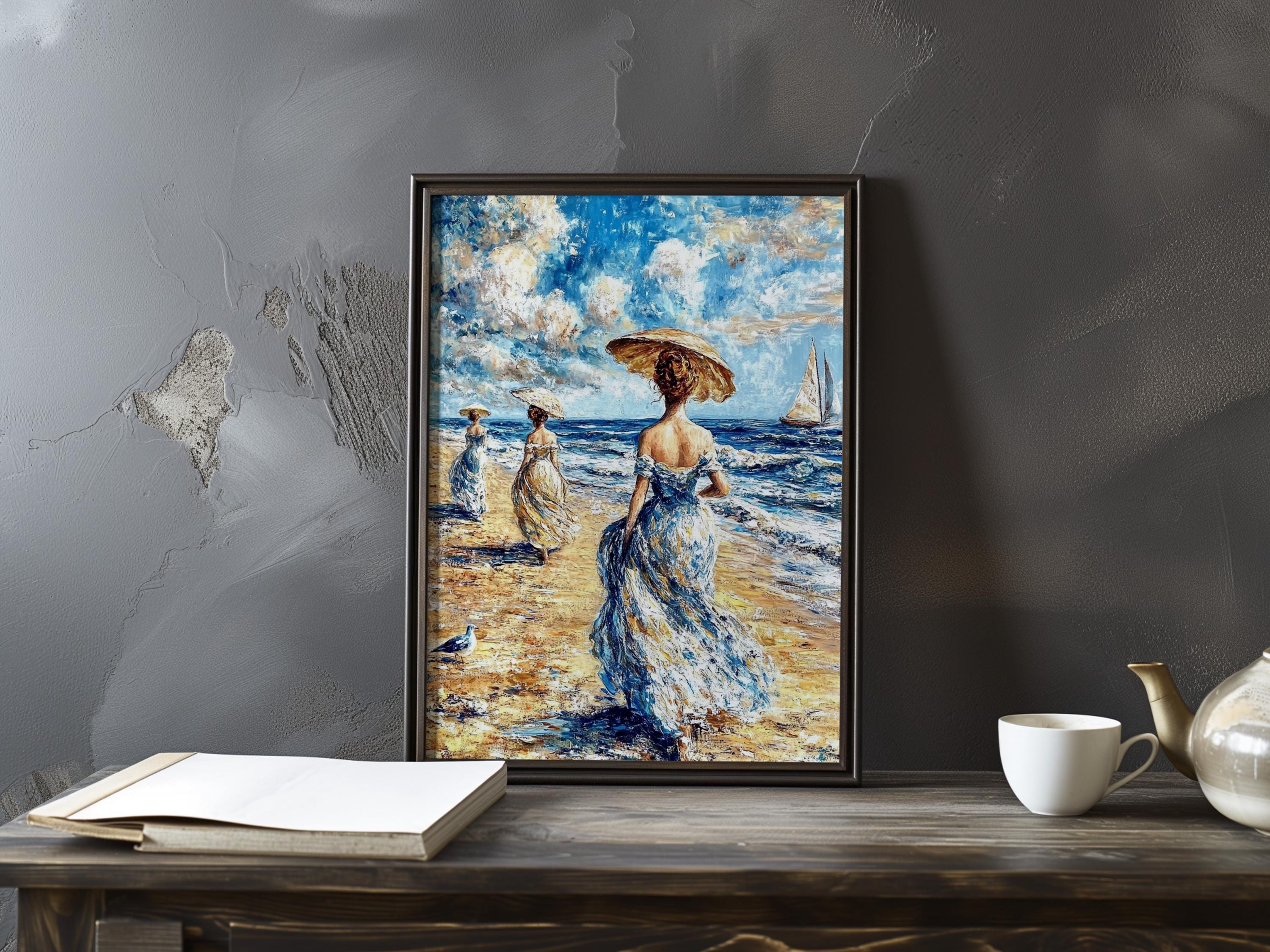Eugene Boudin Inspired Impressionist Art Poster - Vintage Seaside ...