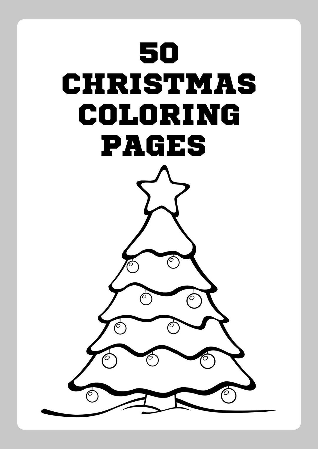 50 Christmas Coloring Pages – Printable PDF for Kids | Santa, Reindeer ...