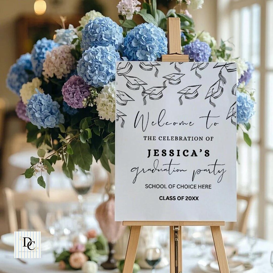 Graduation Welcome Party Sign | Custom Grad Party Sign | Personalized ...