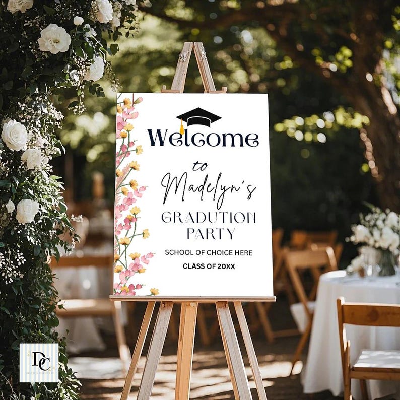 Graduation Party Sign | Welcome Sign Template | Printable Graduate ...