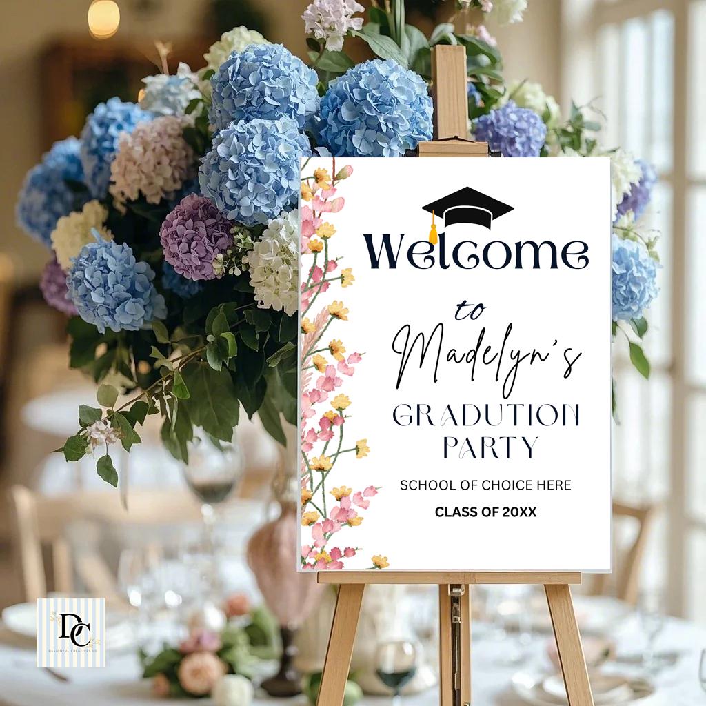 Graduation Party Sign | Welcome Sign Template | Printable Graduate ...