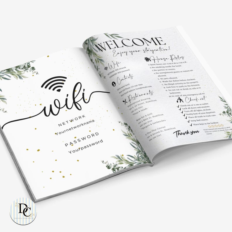 Airbnb Welcome Sign Template | Editable Canva Host Poster | Vacation ...