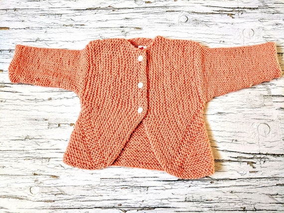 New Handmade Knit Baby Cardigan/ Hand Knit Baby Clothing / - Etsy Canada