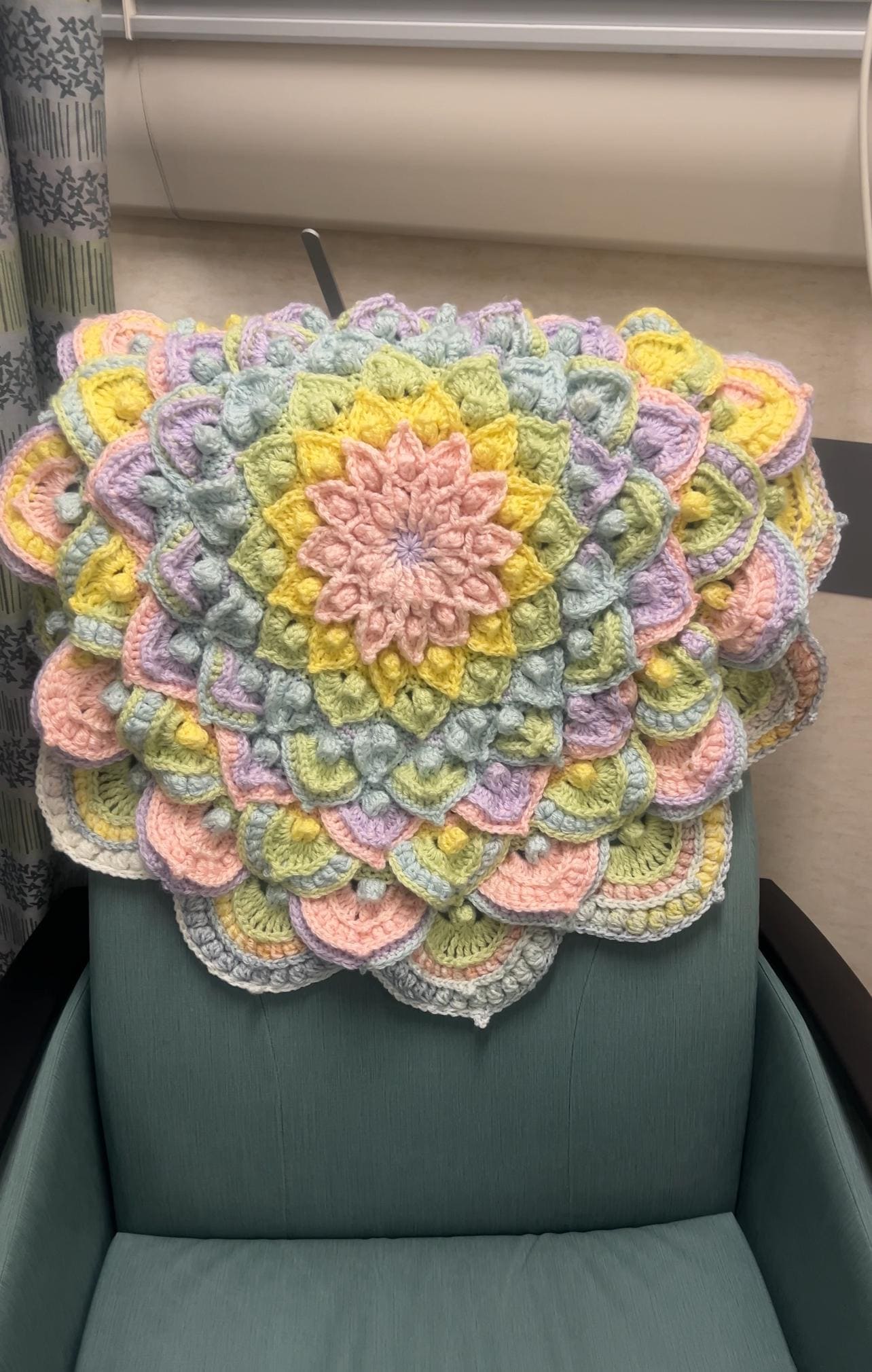 Handmade Crochet Lotus Flower Blanket: 32