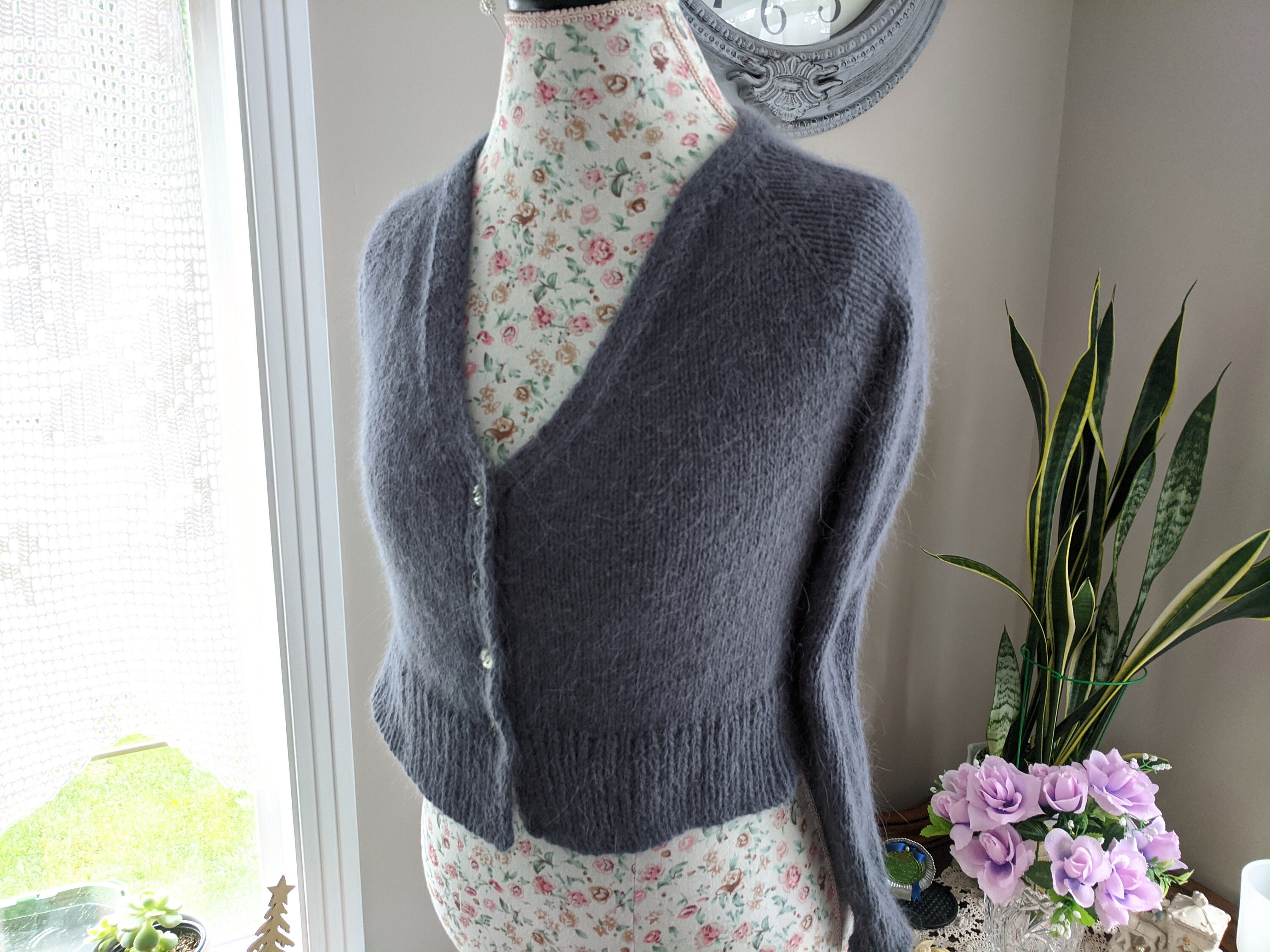 Ready to Ship Charcoal Angora Bolero Handmade Angora Rabbit Wedding ...