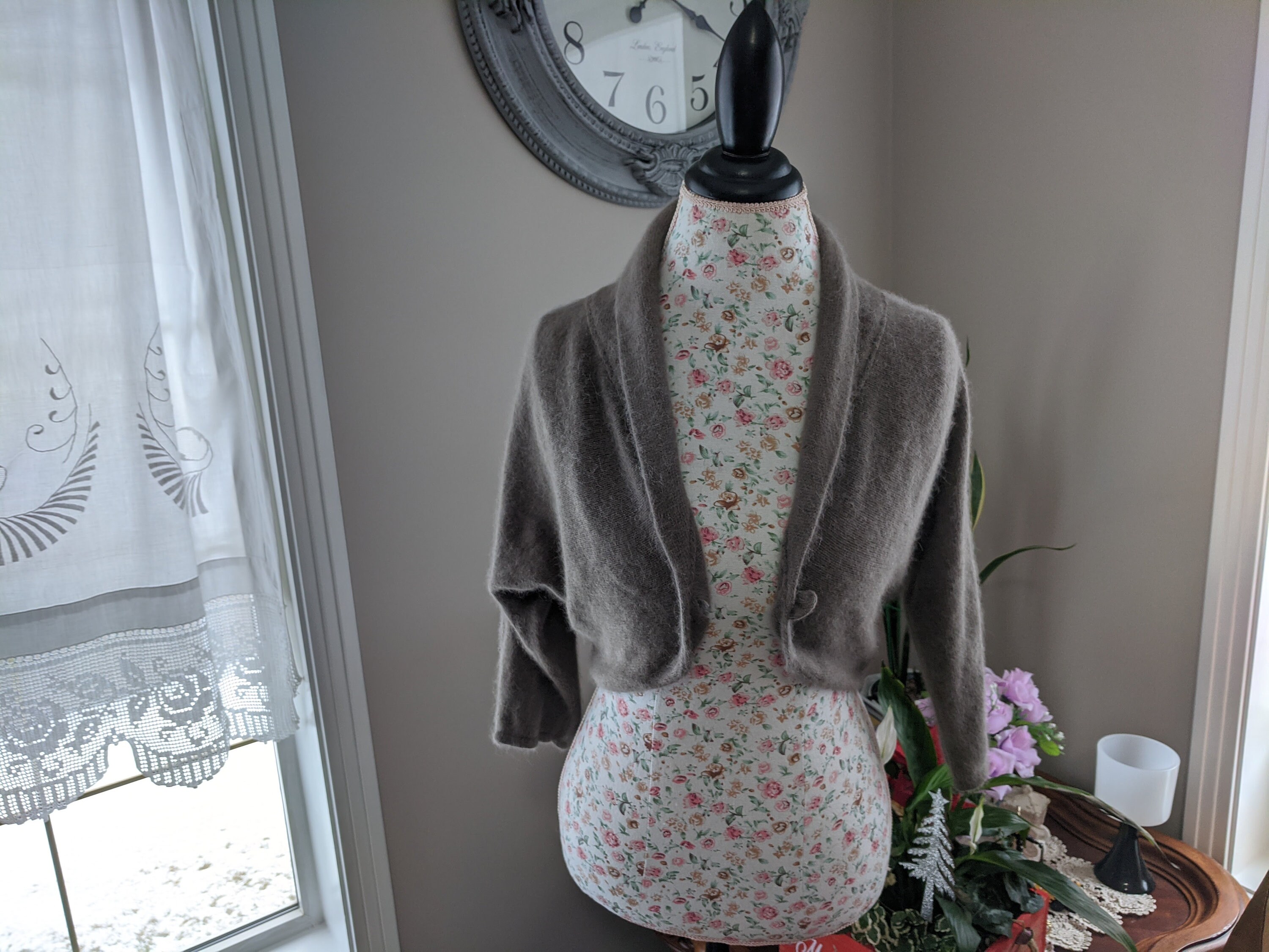 Vintage Angora Blend Bolero Shrug: Shawl-collar Sweater, Medium - Etsy ...