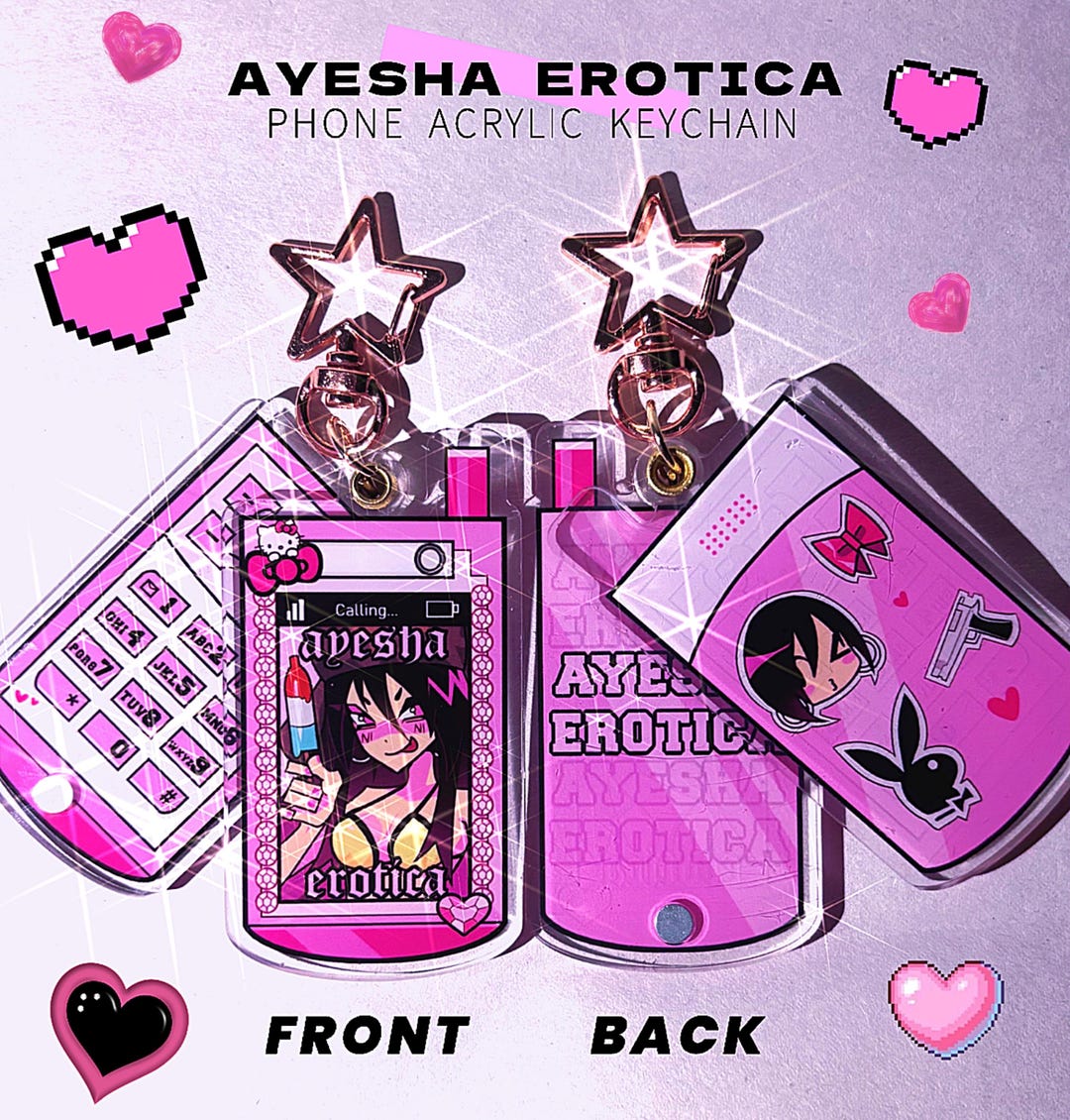 Ayesha Erotica Phone Acrylic Keychain - Etsy