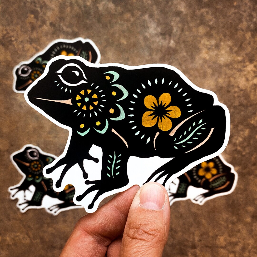 Frog Matte Vinyl Sticker - Etsy