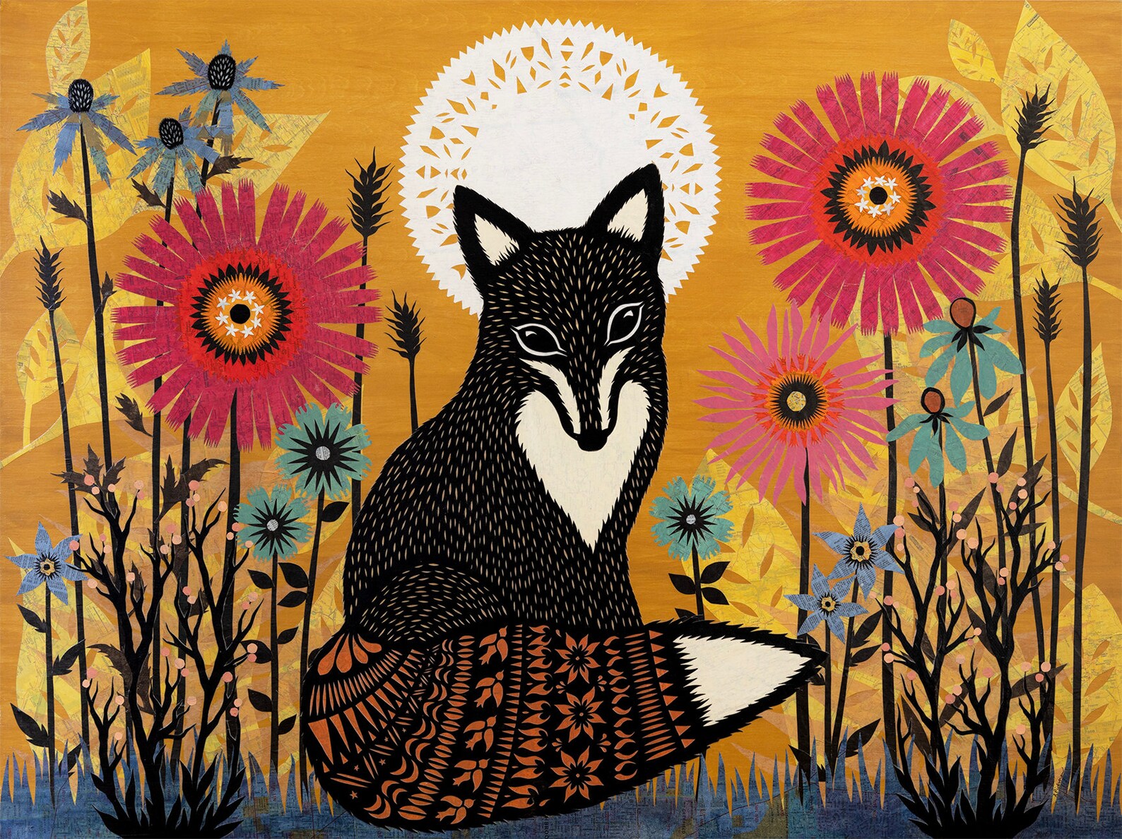 A Riot of Flowers - 11 X 14 Inch Cut Paper Art Print - Etsy